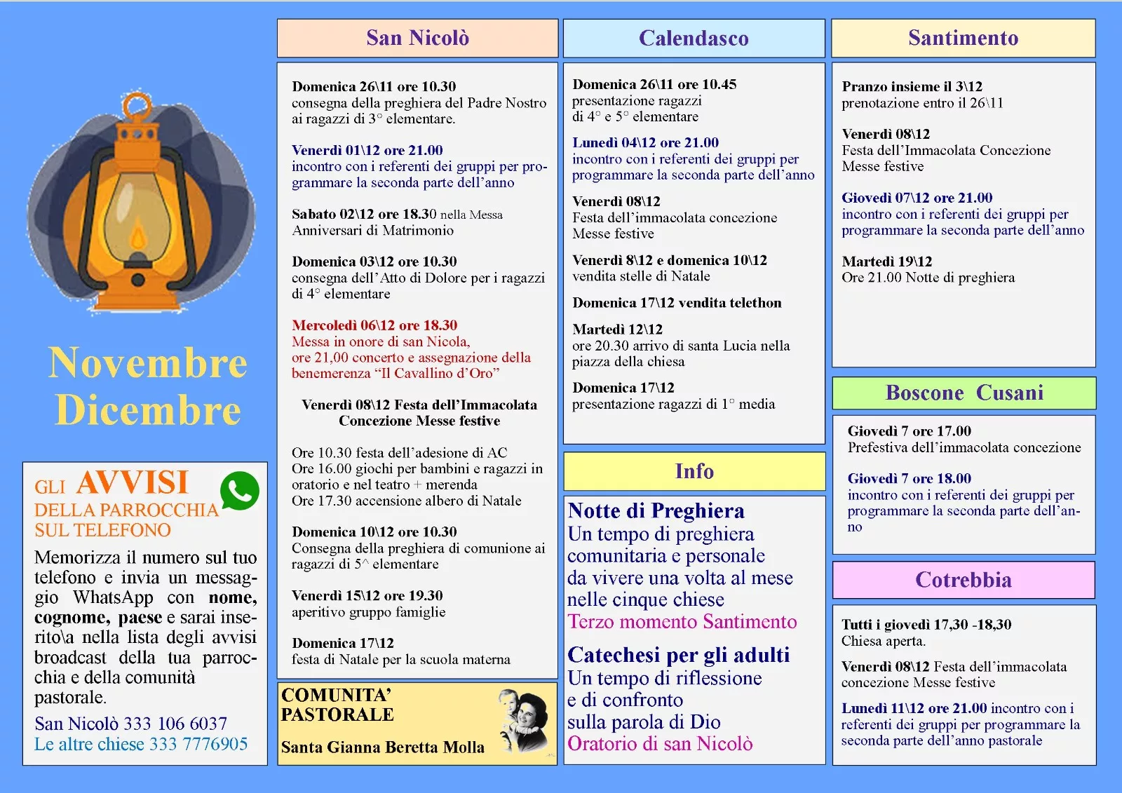 Novembre-Dicembre 2023 : tutti gli Avvisi - Comunità Pastorale Santa ...